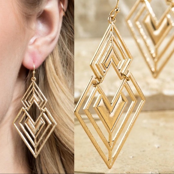 Infinity Raine | Jewelry | Never Disappointed Dangle Earringsgold ...